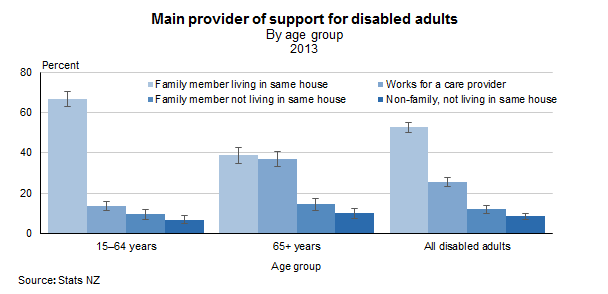 Supporting disabled people: 2013 | Stats NZ