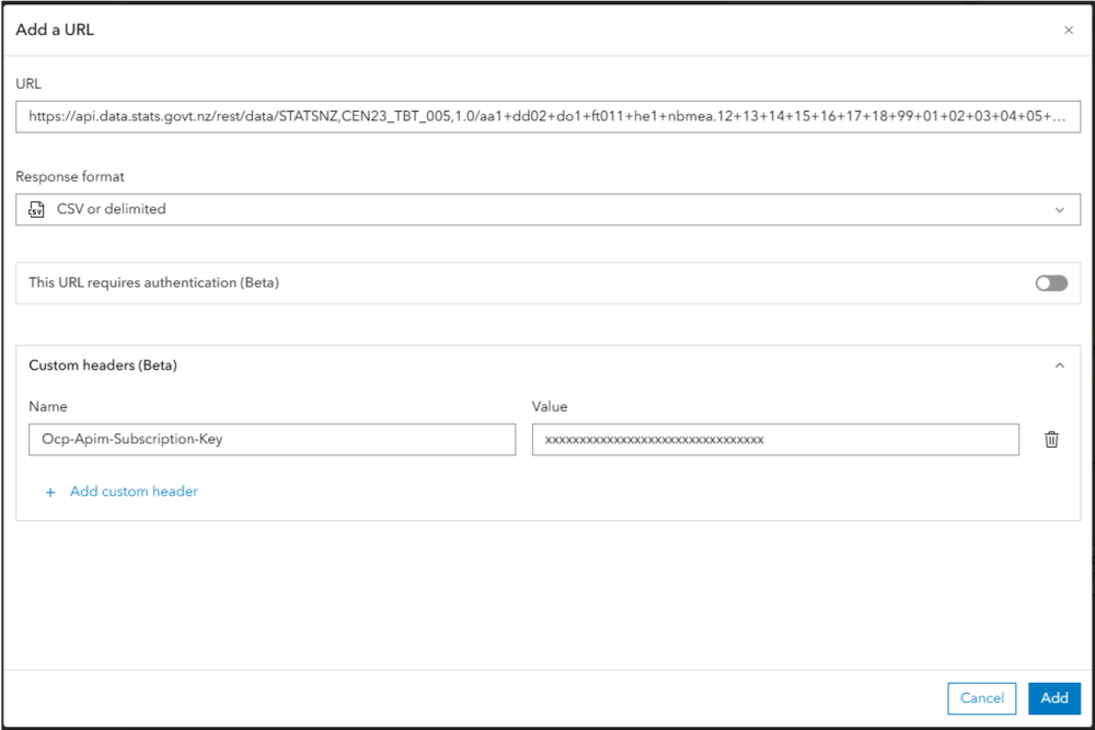 Using the Aotearoa Data Explorer API in ArcGIS Online | Stats NZ