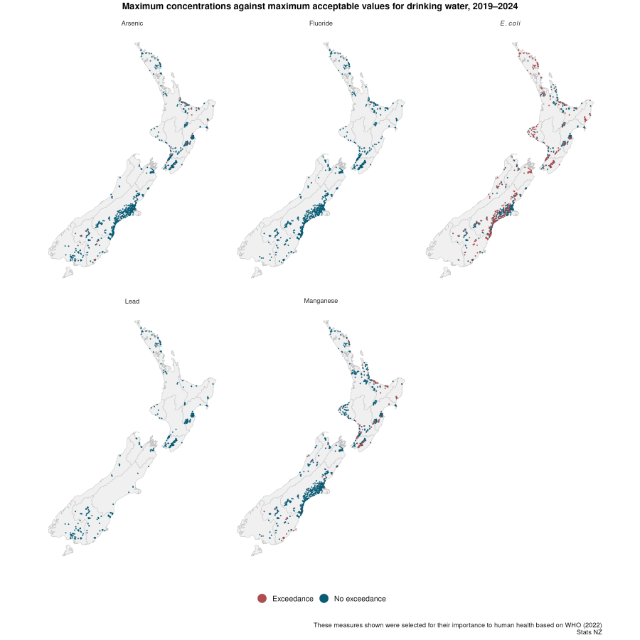 Groundwater quality: Data to 2024 | Stats NZ
