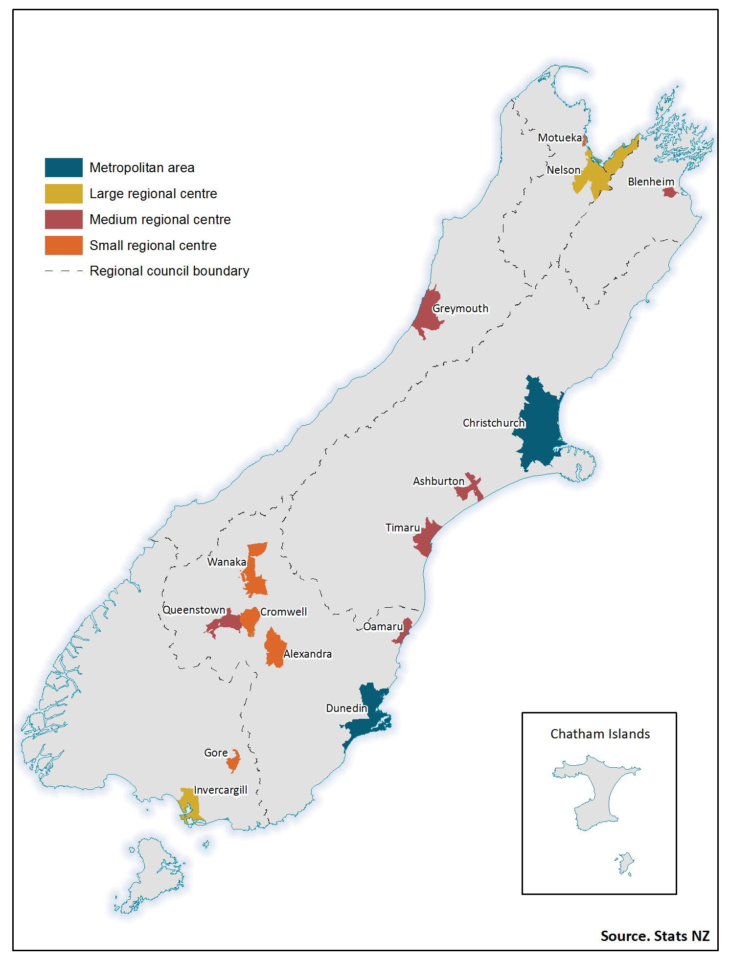 Functional urban areas – methodology and classification | Stats NZ