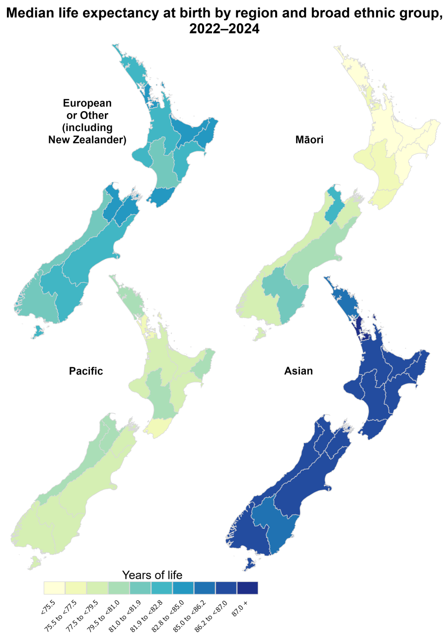 National and subnational period life tables: 2022–2024 | Stats NZ