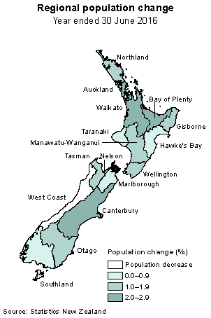 Subnational population estimates: At 30 June 2016 (provisional) | Stats NZ
